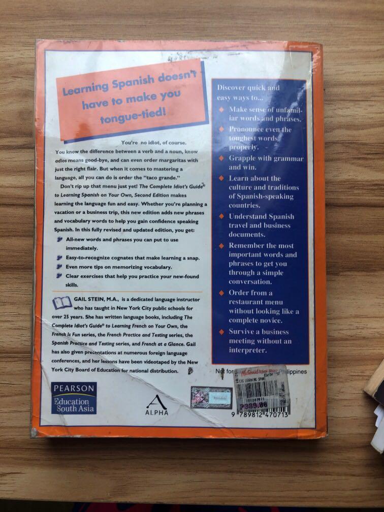 Complete Idiots Guide to Learning Spanish on Your Own, Hobbies & Toys ...