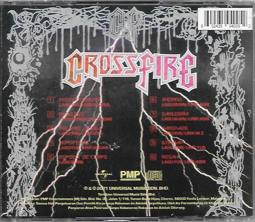 Crossfire Espirit De Corps Reissued CD Lagu Rock Melayu Original New ...