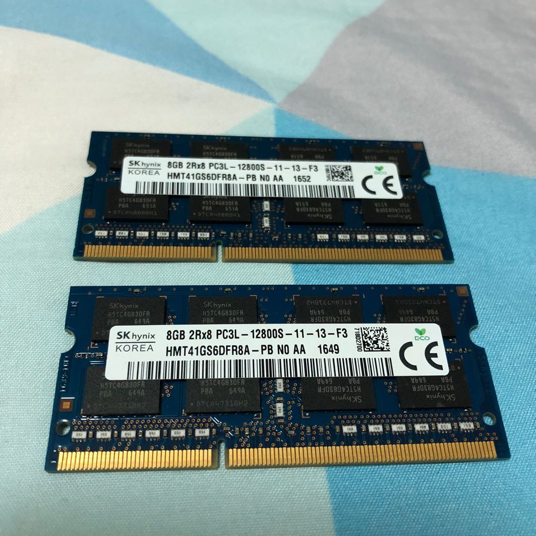 [Free normal mail] DDR3L RAM PC-12800 / 1600 2x 8GB for Laptops MacOS ...