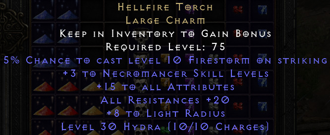 Diablo 2 Resurrected (D2R) - Necromancer Hellfire Torch (15/20), Video ...