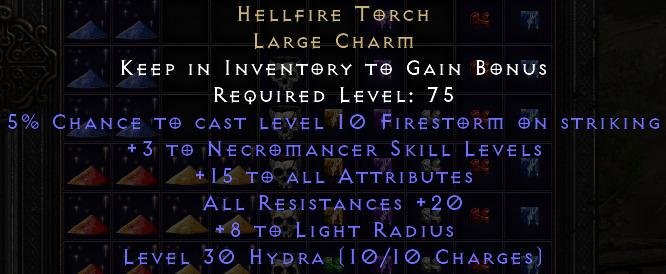 Diablo 2 Resurrected (D2R) - Necromancer Hellfire Torch (15/20), Video ...