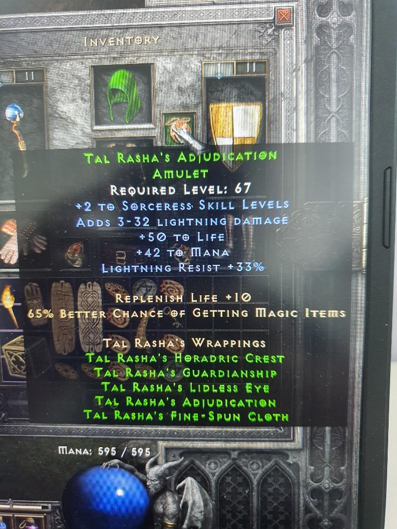 Diablo 2 Resurrected- Full Tal Rasha set (PC softcore), Video Gaming ...