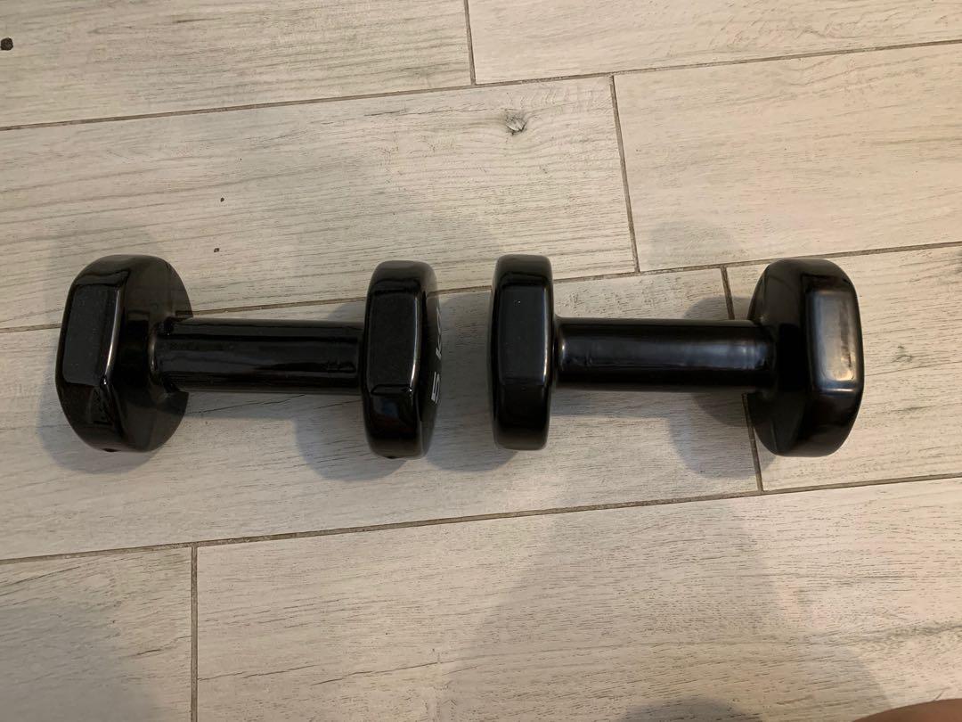 Dumbell Domyos 5kg, Sports Equipment, Exercise & Fitness, Weights ...