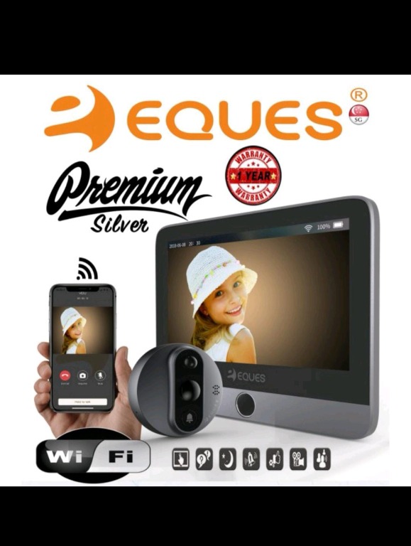 EQUES A27 DOOR VIEWER WIFI, Furniture & Home Living, Security & Locks ...