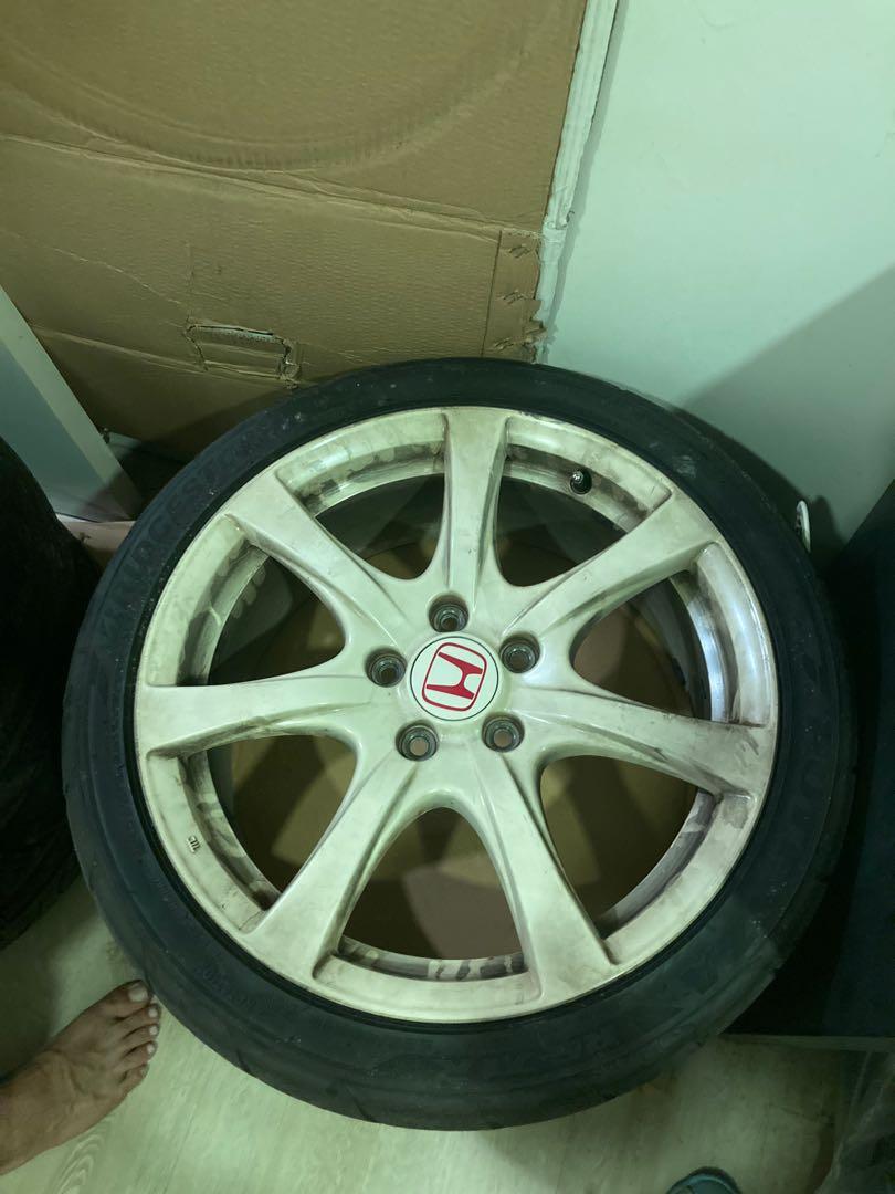 Fd2r stock rims, Car Accessories, Tyres & Rims on Carousell