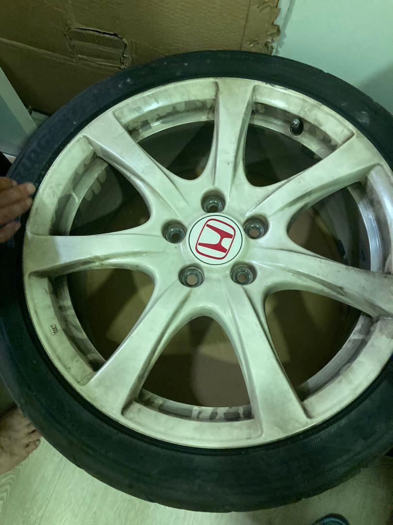 Fd2r stock rims, Car Accessories, Tyres & Rims on Carousell