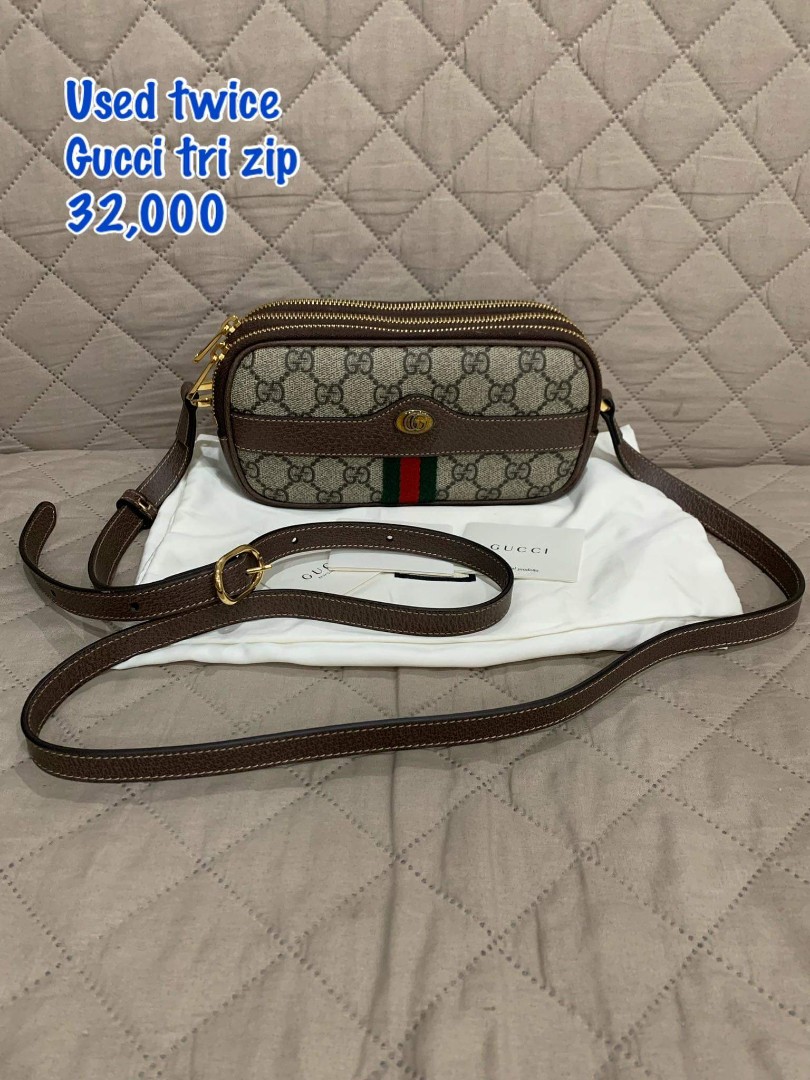 Gucci tri zip, Women's Fashion, Bags & Wallets, Cross-body Bags on ...