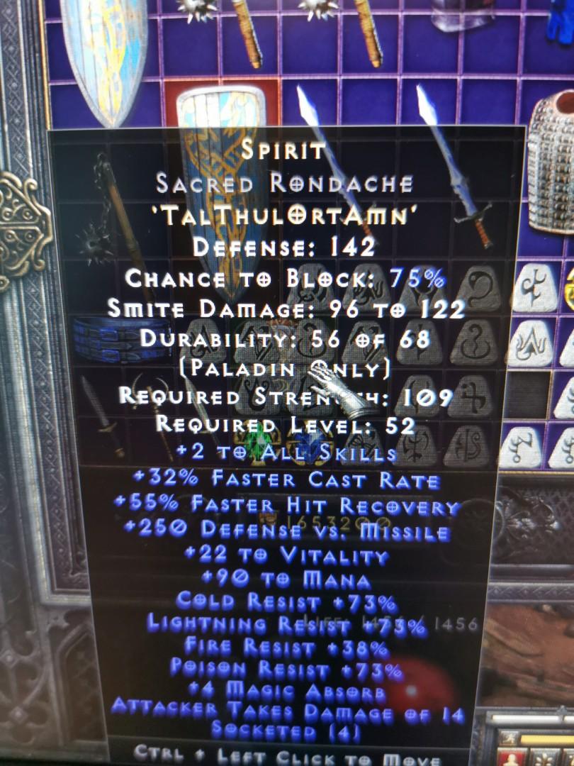 High res spirit paladin shield diablo 2 resurrected d2r, Video Gaming ...