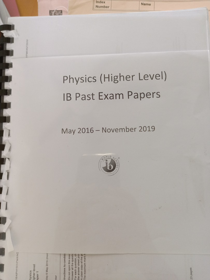 IB physics past exam papers (HL) May 2016-Nov 2019, Everything Else on ...