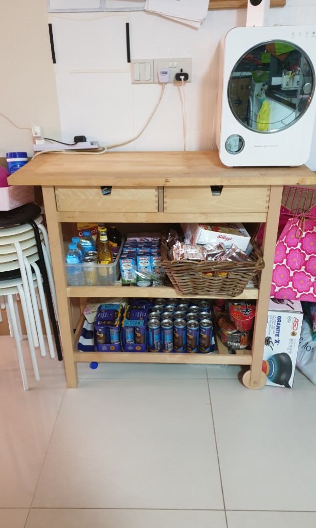 Ikea forhoja kitchen trolley island cart, Furniture & Home Living ...