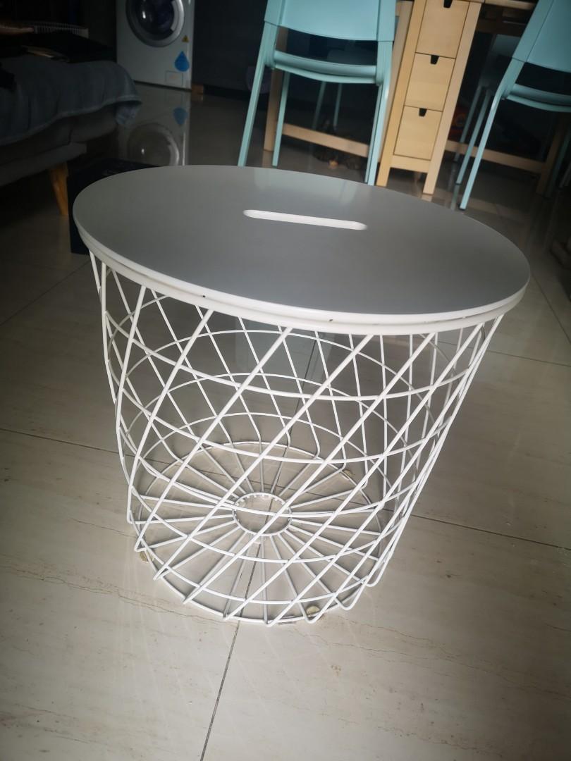 Ikea Kvistbro storage table /white, Furniture & Home Living, Furniture ...
