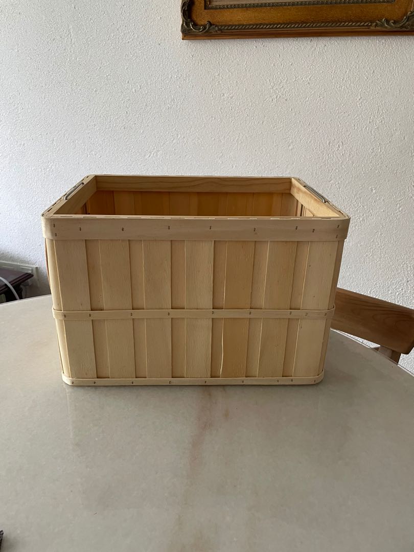 IKEA wooden storage box, Furniture & Home Living, Home Improvement ...