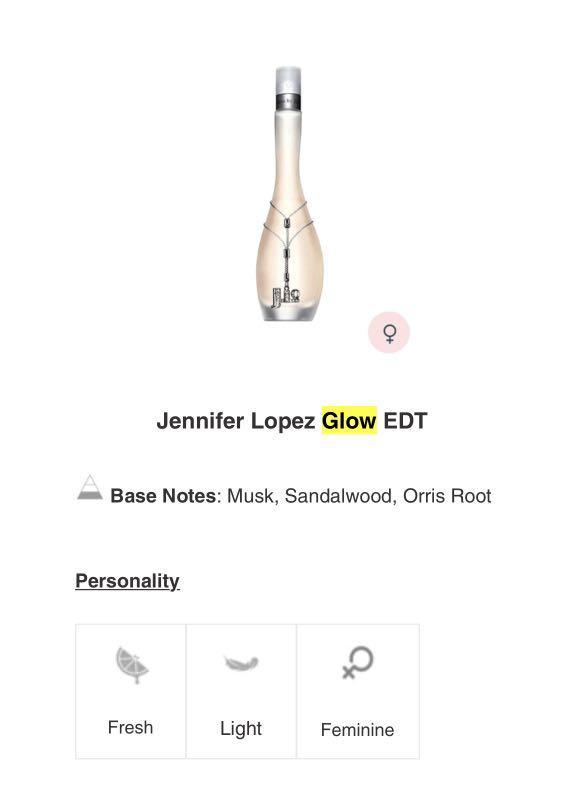 Jennifer Lopez Glow EDT 8ml, Beauty & Personal Care, Fragrance & Deodorants on Carousell
