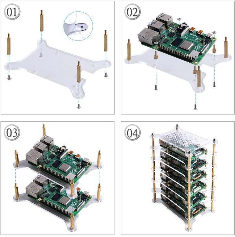 (JJ412) GeeekPi 6-Layers Raspberry Pi Cluster Case,Raspberry Pi Rack ... (JJ412) GeeekPi 6-Layers Raspberry Pi Cluster Case,Raspberry Pi Rack ...
