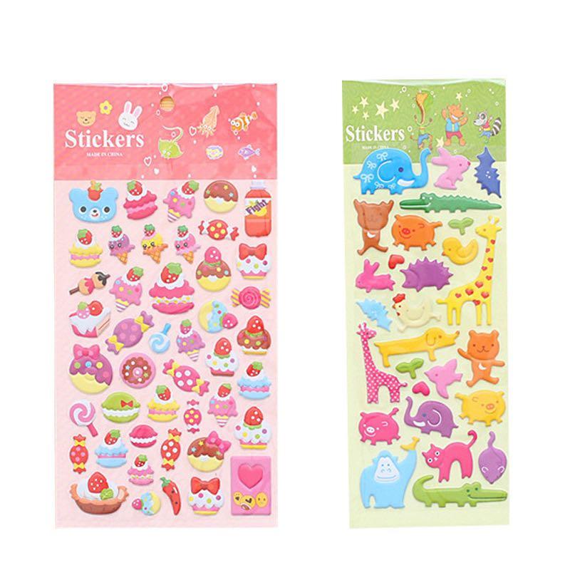 Kids Love Cute Animal Fruit Cartoon 3D Stickers, Hobbies & Toys ...