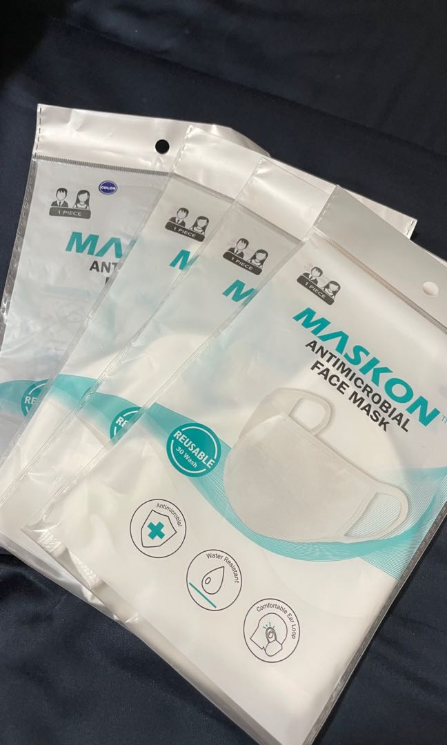Maskon Antimicrobial Face Mask, Health & Nutrition, Face Masks & Face ...