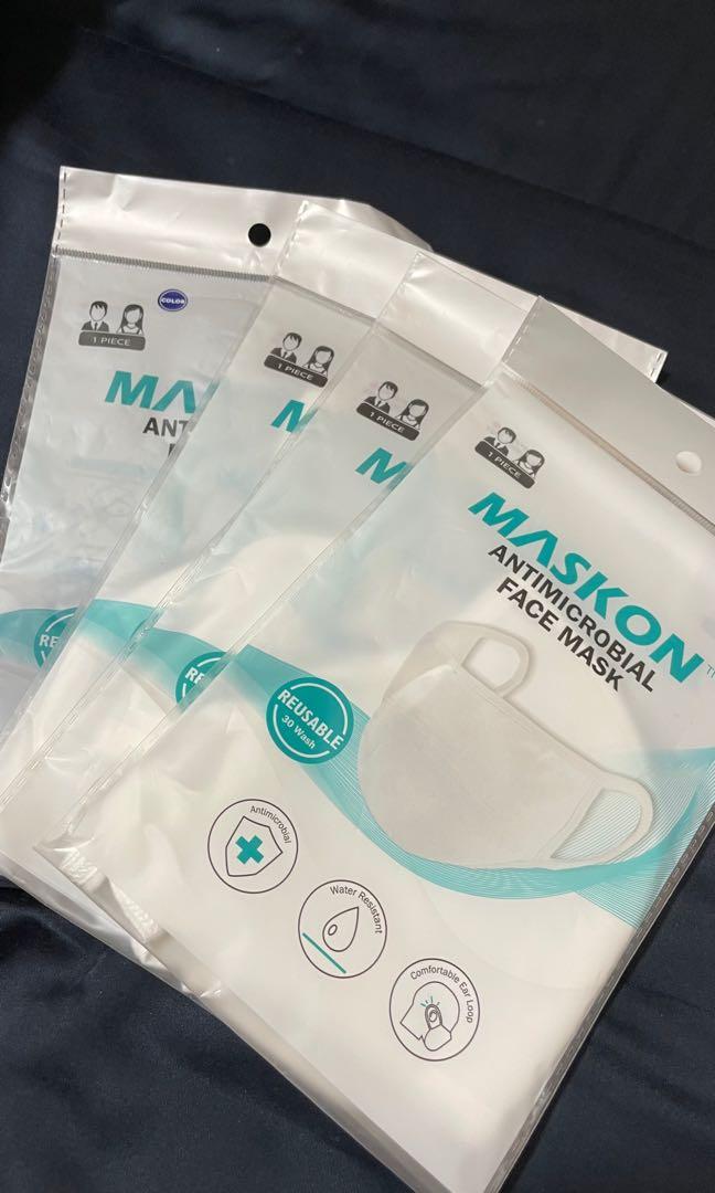 Maskon Antimicrobial Face Mask, Health & Nutrition, Face Masks & Face ...