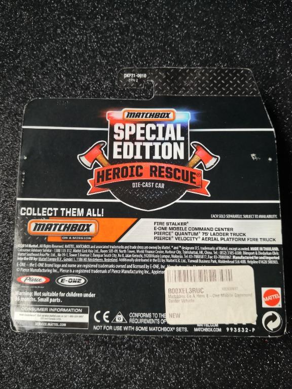 Matchbox Heroic Rescue E-One Mobile Command Center, Hobbies & Toys ...