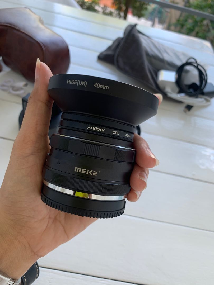 Meike lens wide angle 25mm, Photography, Lens & Kits on Carousell