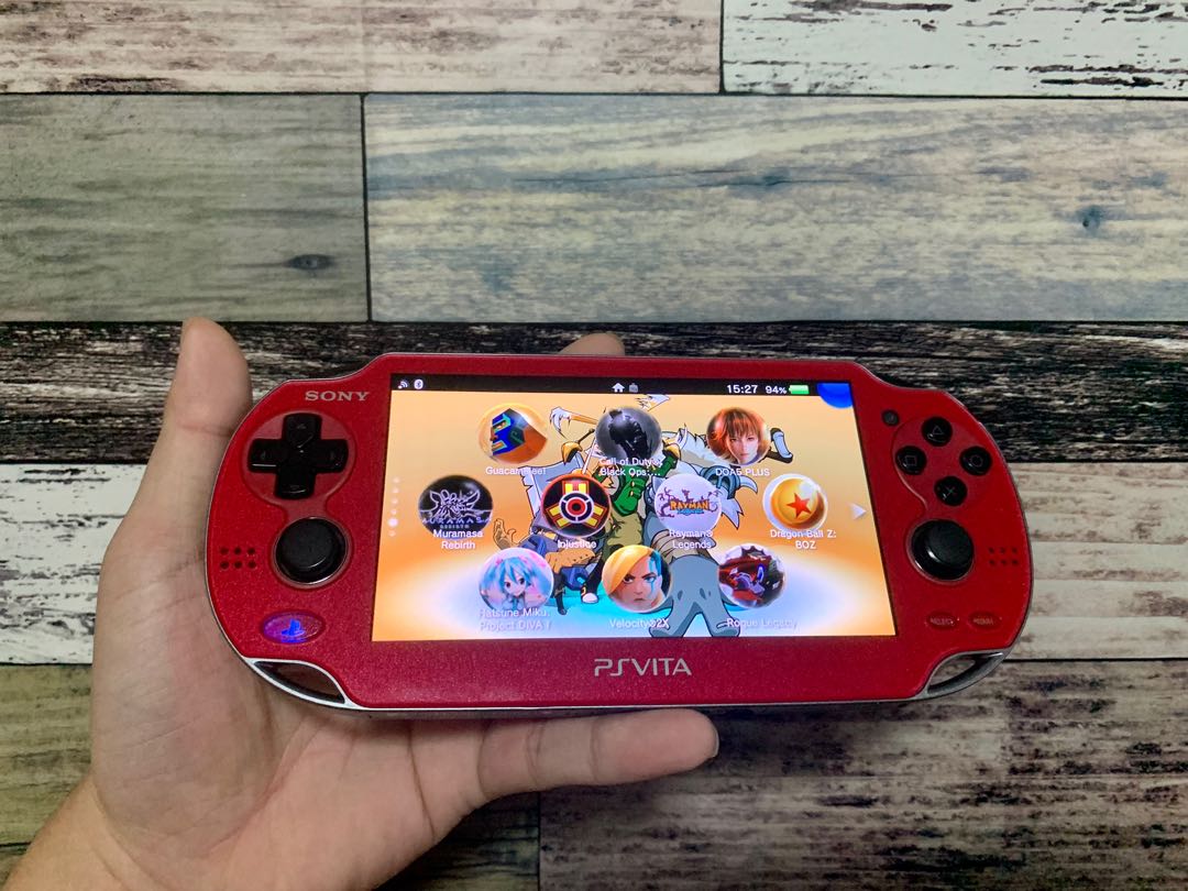 Modded 64gb PS Vita Slim PCH-1000 Red | PS Vita | Playstation, Video ...