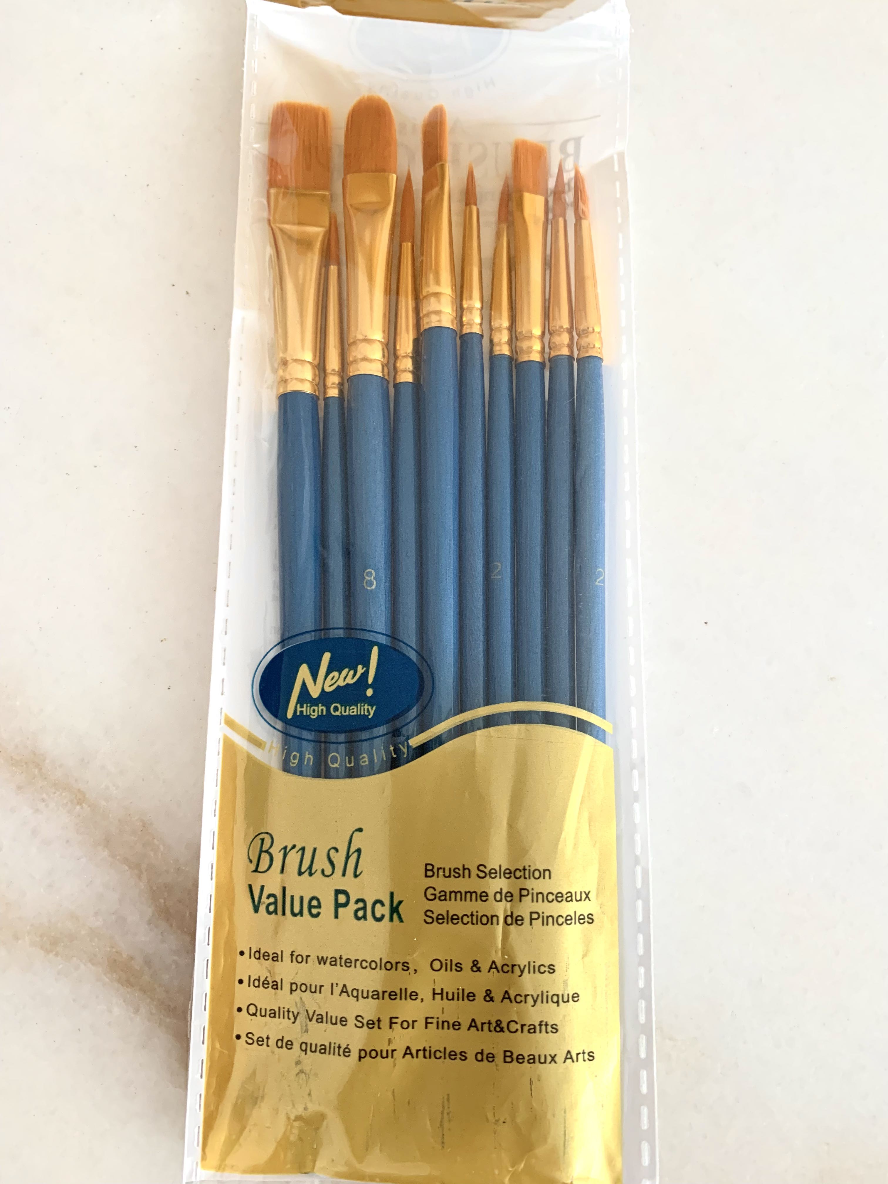 NEW Artist paintbrush set 10 brushes , Hobbies & Toys, Stationery ...
