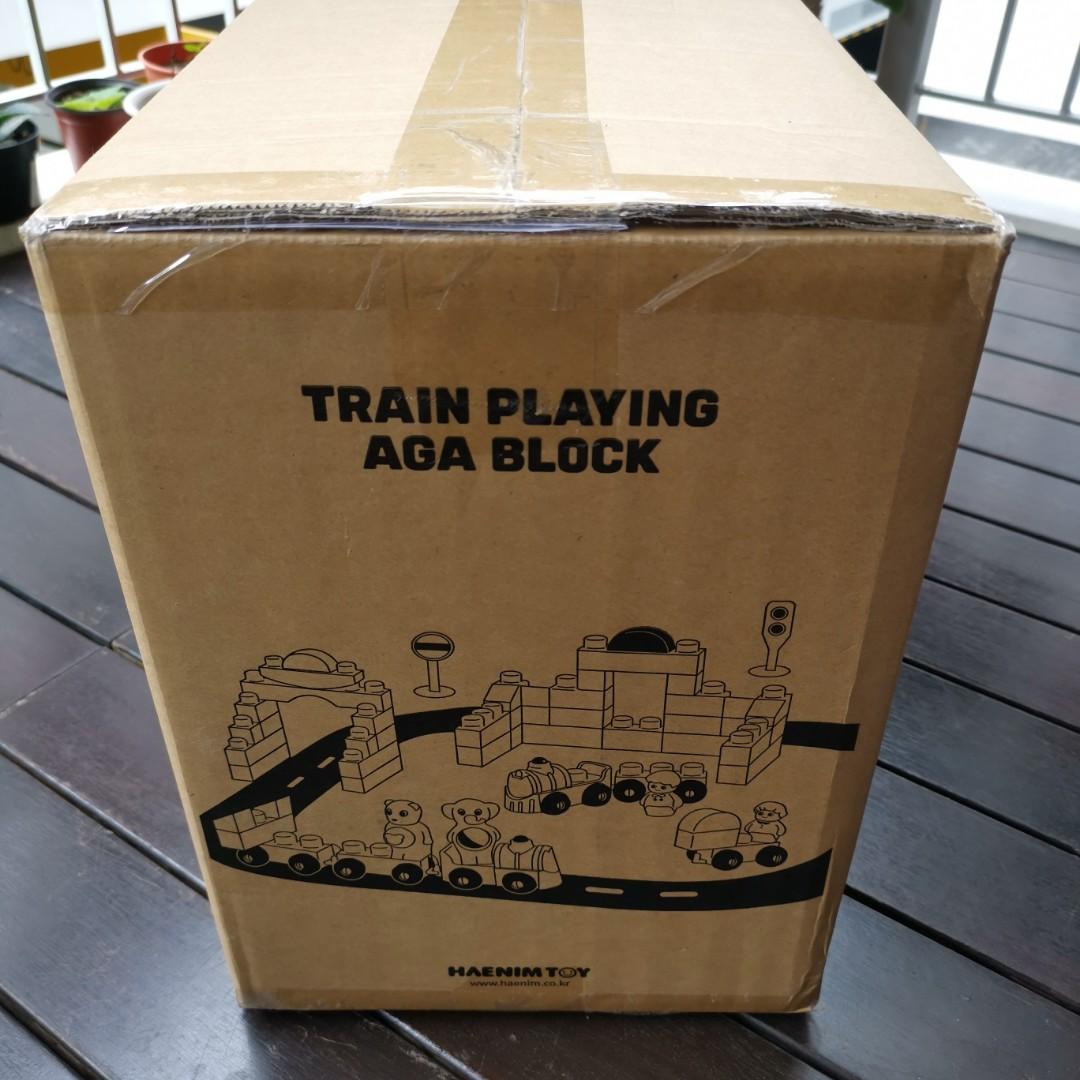 [New] Haenim Toy Train Playing Aga Block, Babies & Kids, Infant ...