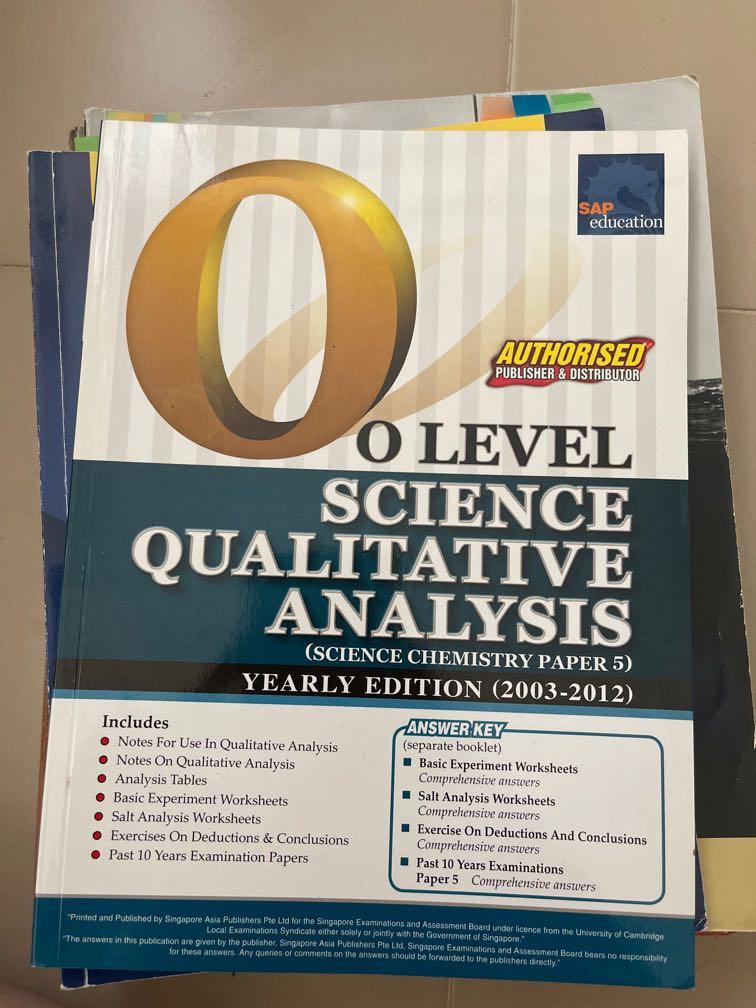 O Level Pure Chemistry Science Qualitative Analysis 2003-2012 ...