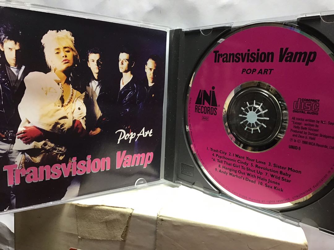 ORIGINAL US PRESS Transvision Vamp - Pop Art OOP 1988 USA CD Anubis 80s ...