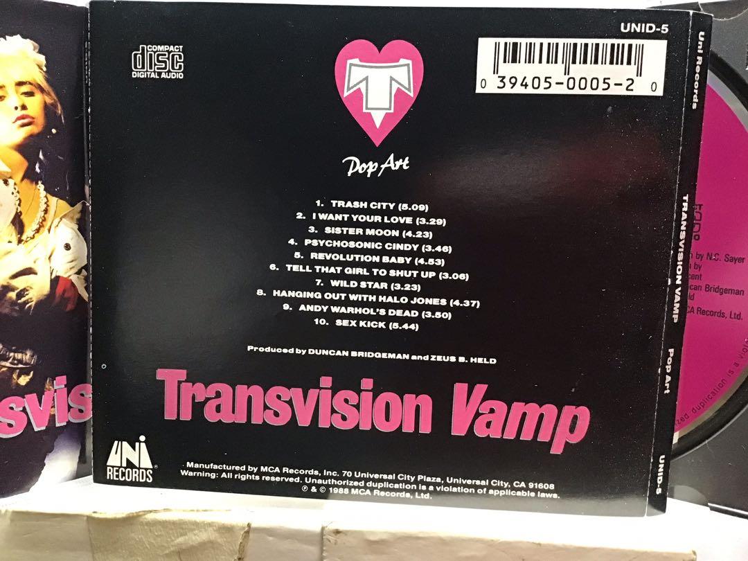 ORIGINAL US PRESS Transvision Vamp - Pop Art OOP 1988 USA CD Anubis 80s ...