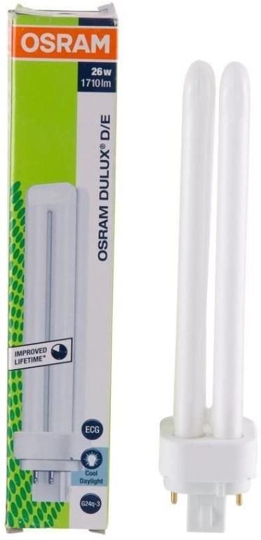 "Osram Dulux D/E 26w 4000k Cool White 840 Energy Saving 4-PIN lamp Cool White G24q-3 ...