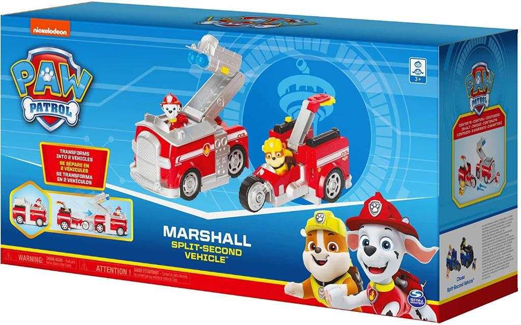 Paw Patrol 6056715 Marshall Split-Second 2-in-1 Transforming Fire Truck ...
