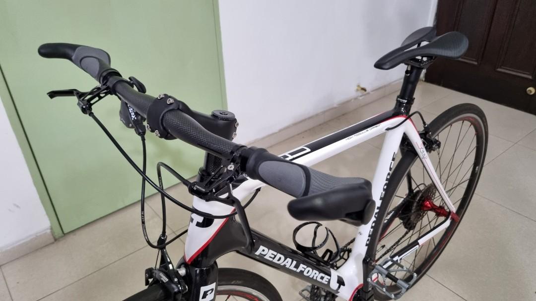 Pedal force Carbon Fiber Flatbar Hybrid Roadbike 7kg weight Size M 54 ...