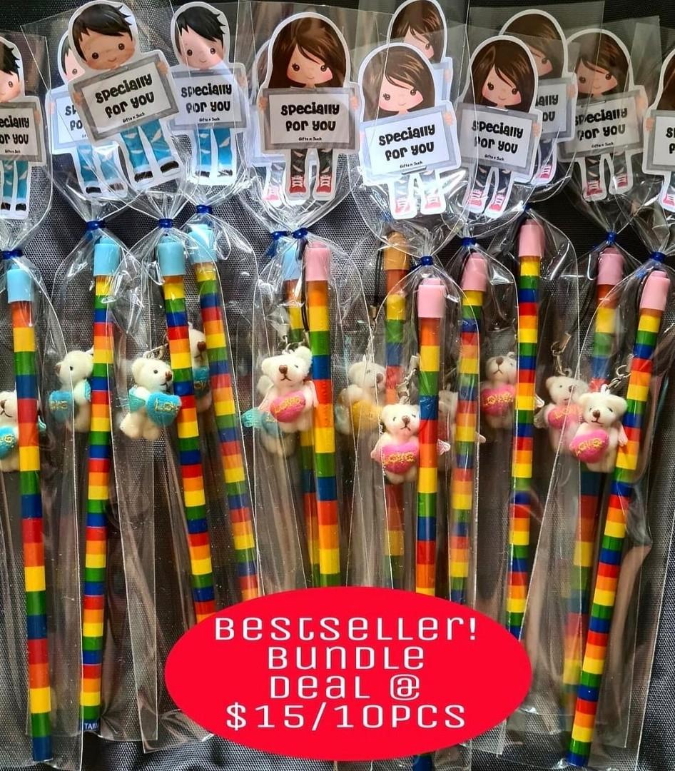 Pencil with mini teddy bear dangler, Hobbies & Toys, Stationery & Craft ...