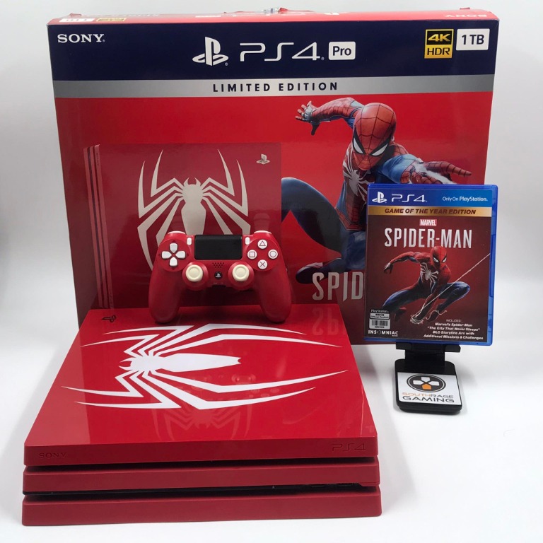 Playstation 4 Pro Marvel: Spider-Man Limited Edition, Video Gaming ...