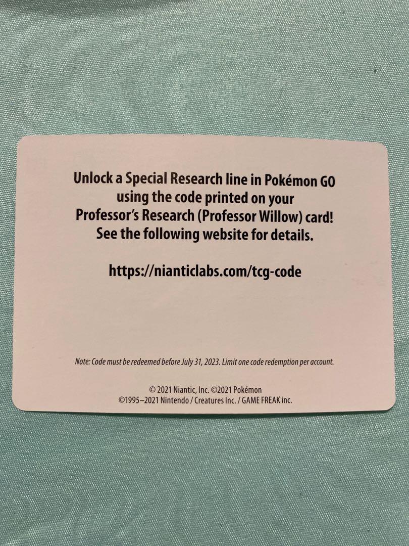 Pokemon Go: Professor's Research: Prof. Willow Card, Hobbies & Toys ...