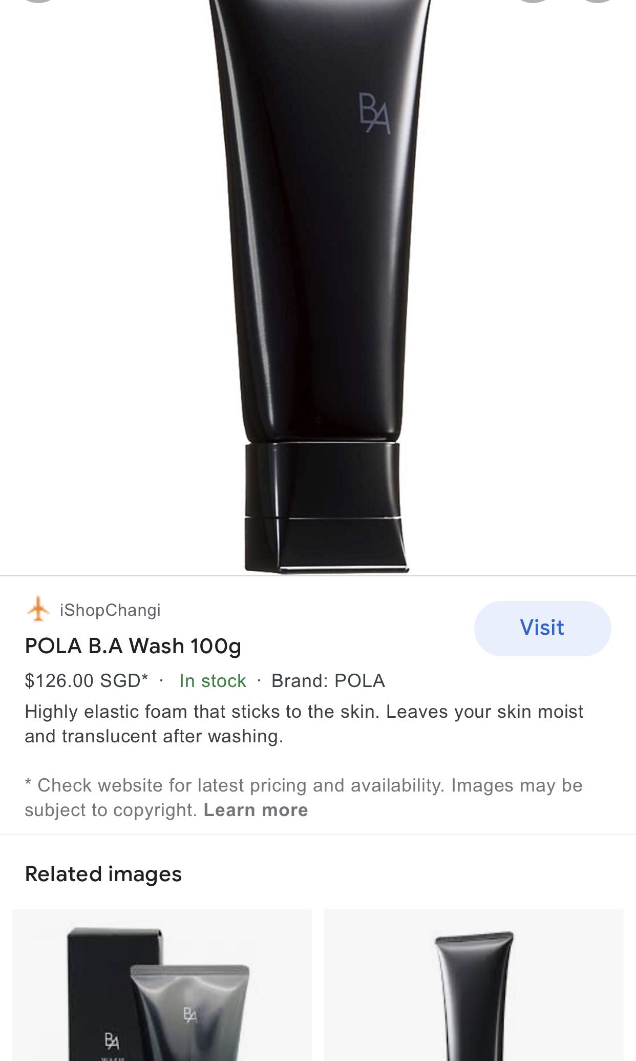 pola B.A facial wash 100g, Beauty & Personal Care, Face, Face Care on Carousell