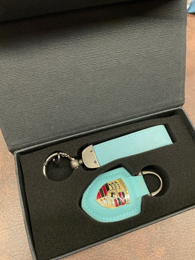 Porsche Key ring in blue, Car Accessories, Accessories on Carousell