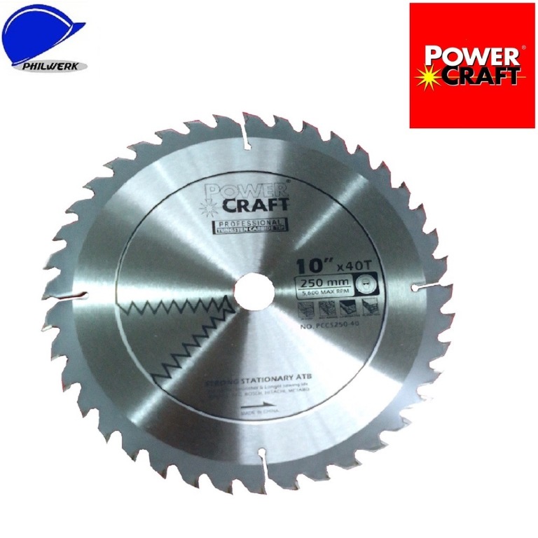 Powercraft Circular Saw Blade 10x40T (MPA EN847-1), Commercial & Industrial, Construction Tools ...