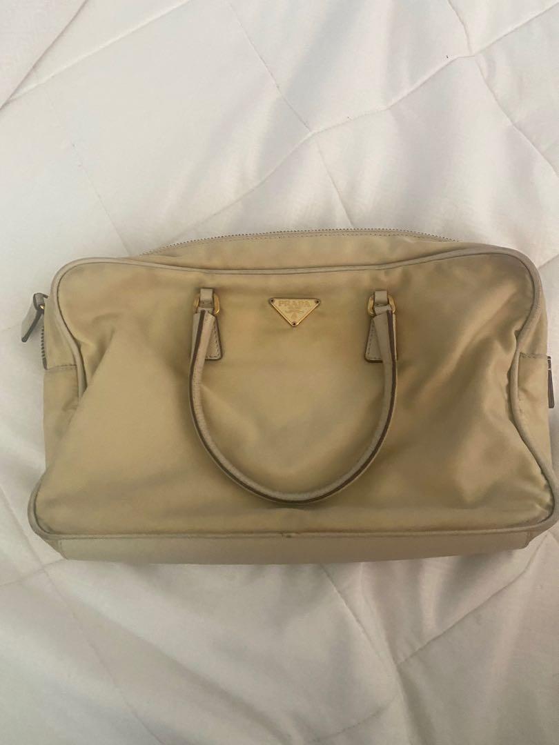 Prada beige bag, Luxury, Bags & Wallets on Carousell