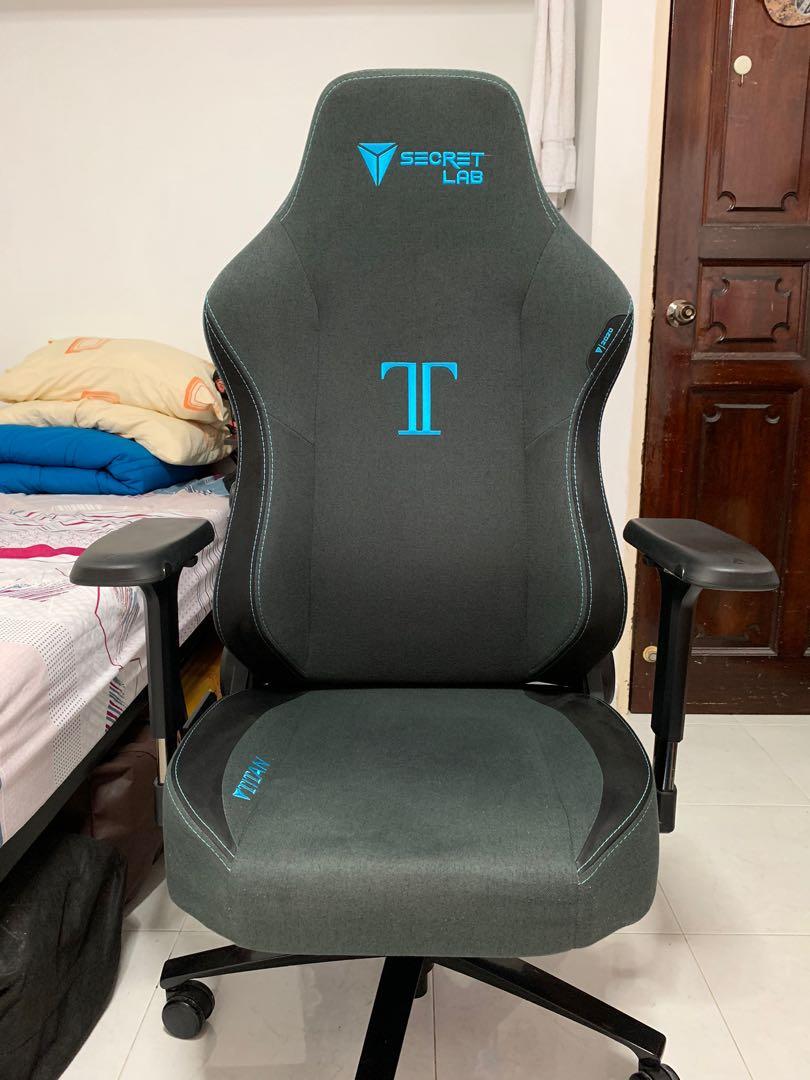 Secretlab Titan 2020 Softweave Charcoal Blue, Furniture & Home Living ...