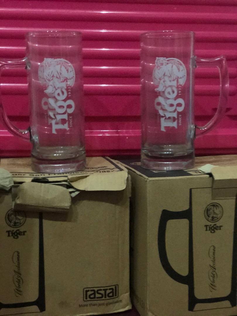 Tiger Beer mugs, Food & Drinks, Beverages on Carousell