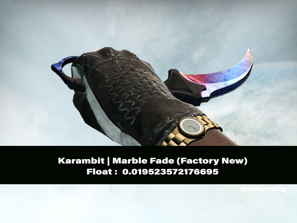(TRICOLOR) Karambit Marble Fade FN CSGO SKINS KNIVES, Video Gaming ...