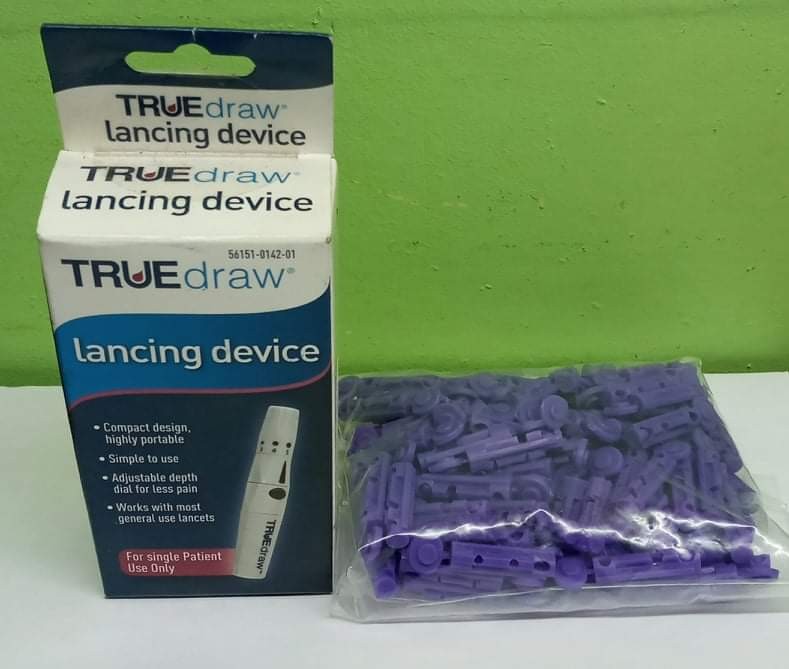 Truedraw Lancing device for glucometer with 100 pcs lancets, Health ...