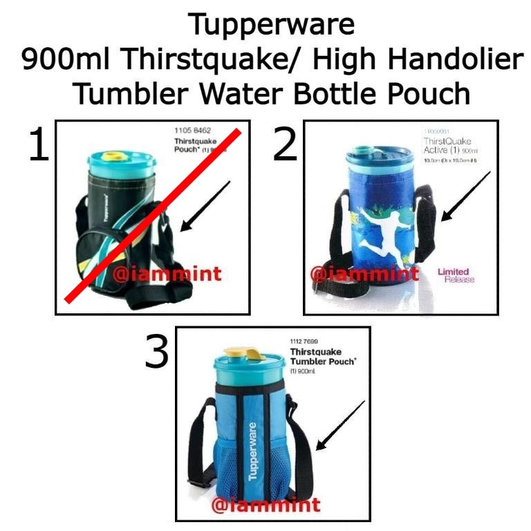 Tupperware 900 ml Thirstquake/ High Handolier Tumbler Water Bottle ...