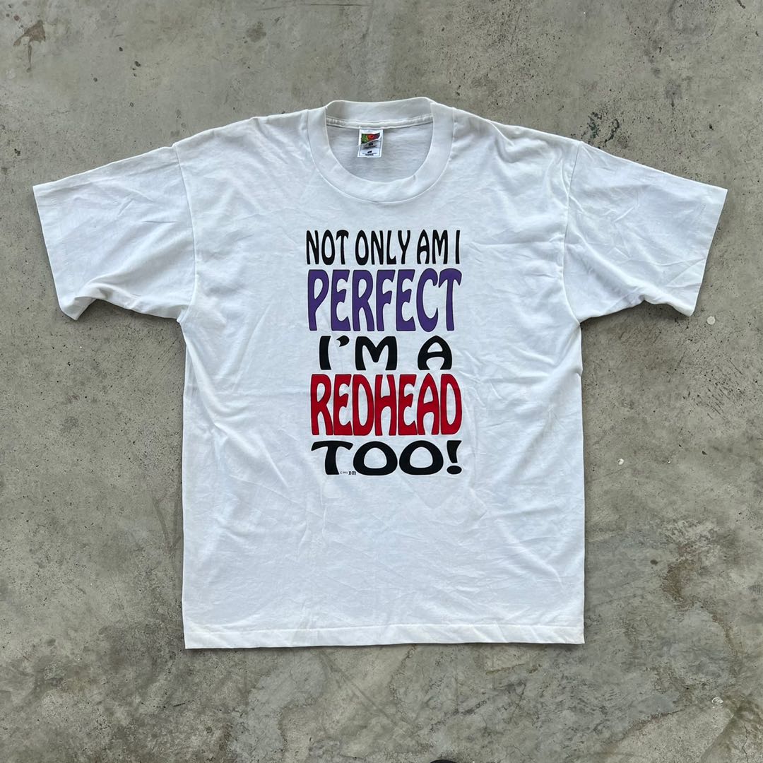 Vintage 90s Perfect Redhead Tee, Men's Fashion, Tops & Sets, Tshirts ...