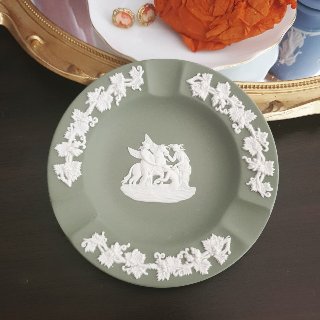 Wedgwood Sage Green Pin Dish Ashtray, Furniture & Home Living ...