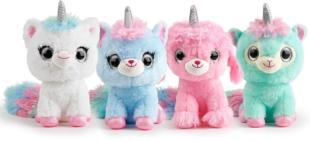 WowWee Ploosh Glowcorns - Llamacorn Interactive Plush with Light-up ...