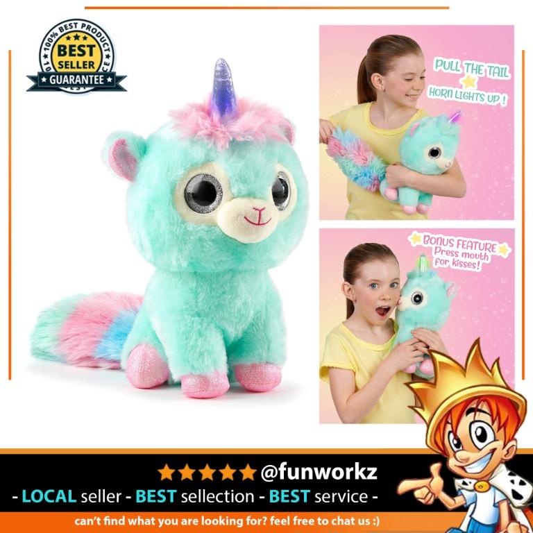 WowWee Ploosh Glowcorns - Llamacorn Interactive Plush with Light-up ...