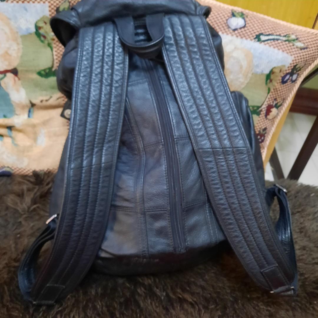 AIGLE leather backpack, Men's Fashion, Bags, Backpacks on Carousell