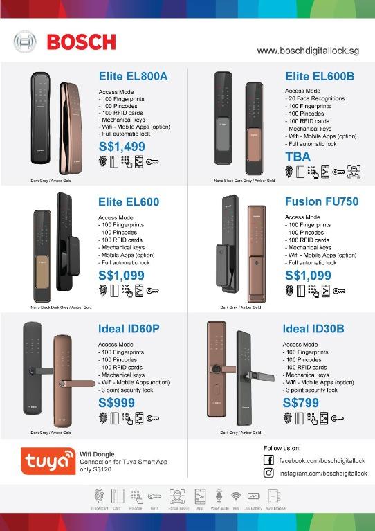 Bosch Digital Lock EL800A - Limited Edition, Furniture & Home Living ...